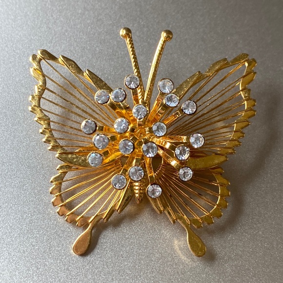Monet | Jewelry | Vintage Signed Monet Butterfly Brooch Pin | Poshmark